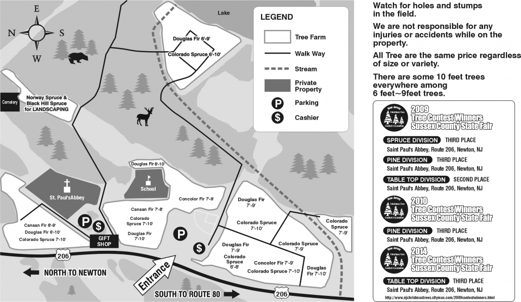 2019 Christmas Tree Map – St. Paul's Abbey